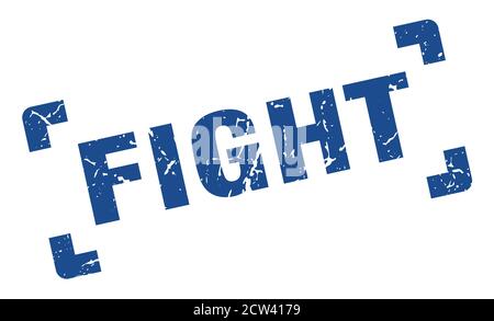 fight stamp. square grunge sign isolated on white background Stock ...