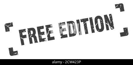 free edition stamp. square grunge sign isolated on white background Stock Vector Image & Art - Alamy