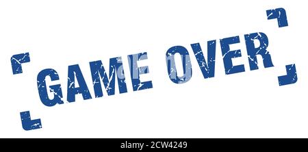 game over stamp. square grunge sign isolated on white background Stock ...