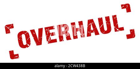 overhaul stamp. square grunge sign isolated on white background Stock ...