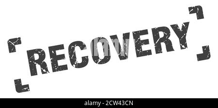 recovery stamp. square grunge sign isolated on white background Stock ...