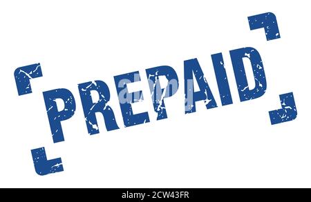 prepaid stamp. square grunge sign isolated on white background Stock ...