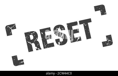 reset stamp. square grunge sign isolated on white background Stock ...