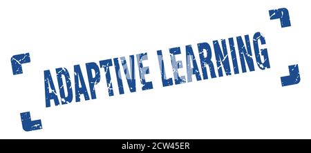 adaptive learning stamp. square grunge sign isolated on white ...