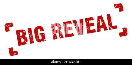 big reveal stamp. square grunge sign isolated on white background Stock ...