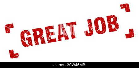 great job stamp. square grunge sign on white background Stock Vector ...