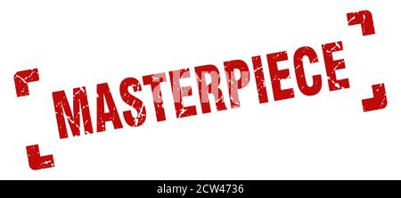 masterpiece stamp. square grunge sign isolated on white background ...