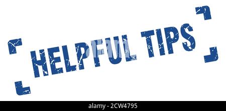 helpful tips stamp. square grunge sign on white background Stock Vector ...