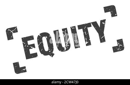 equity stamp. square grunge sign isolated on white background Stock ...