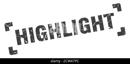 highlight square stamp. highlight grunge sign set Stock Vector Image ...