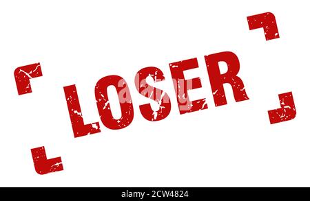 loser stamp. square grunge sign isolated on white background Stock ...