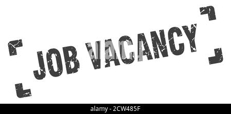 job vacancy stamp. square grunge sign on white background Stock Vector ...