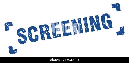 screening stamp. square grunge sign on white background Stock Vector ...