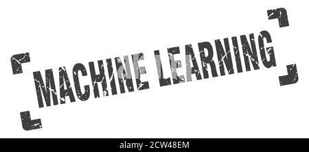 machine learning stamp. machine learning square grunge blue sign Stock ...