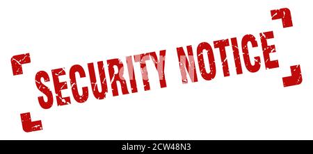 security notice square stamp. security notice grunge sign set Stock ...