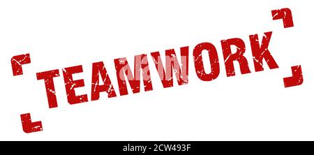 teamwork stamp. square grunge sign isolated on white background Stock Vector Image & Art - Alamy