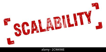 scalability stamp. square grunge sign isolated on white background ...