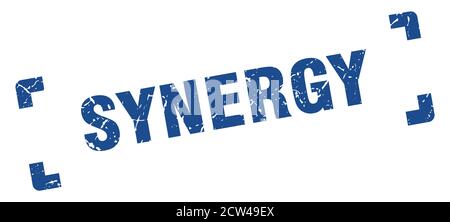synergy stamp. square grunge sign isolated on white background Stock ...