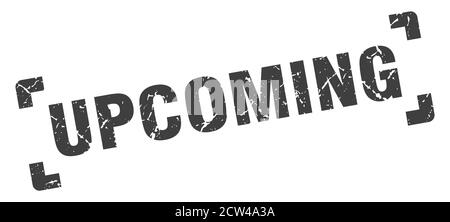 upcoming square stamp. upcoming grunge sign set Stock Vector Image ...
