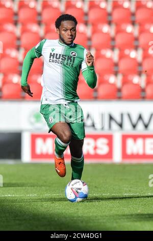 Mahlon Romeo (12) of Millwall with the ball Stock Photo - Alamy