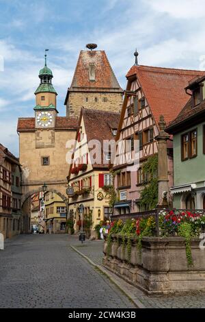Röder Gate and Markus Tower, Rödergasse, old town, Rothenburg ob der ...