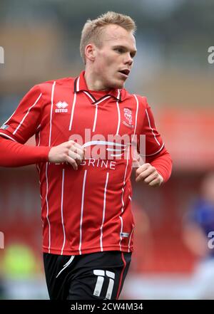 Lincoln City's Anthony Scully during the Carabao Cup, first round match ...