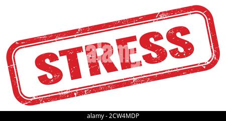 STRESS red grungy rectangle stamp sign Stock Photo - Alamy