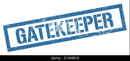 GATEKEEPER text on blue grungy rectangle stamp sign Stock Photo - Alamy