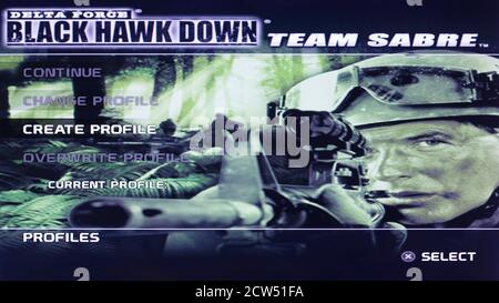 Delta Force Black Hawk Down - Sony Playstation 2 PS2 - Editorial use ...