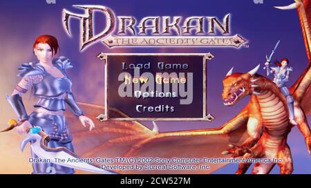 Drakan The Ancients' Gates - Sony Playstation 2 PS2 - Editorial use ...