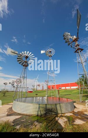 Texas, Lubbock, American Wind Power Center, windmill museum Stock Photo ...