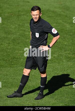 Referee Tony Harrington during the Sky Bet Championship match at Turf ...