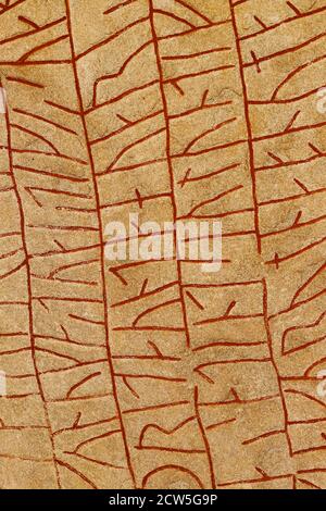The Swedish Rok runestone erected in early 800s Stock Photo - Alamy