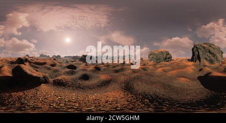 surface of planet Mars, 8K HDRI map, 360 degree spherical panorama ...