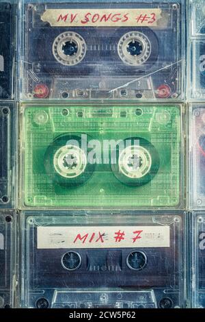 Old audio cassette tapes arranged together Stock Photo - Alamy