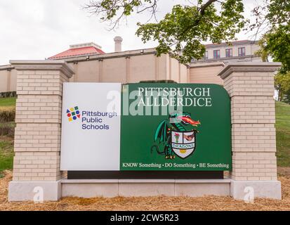 Taylor Allderdice High School in Pittsburgh, Pennsylvnia gymnasium ...
