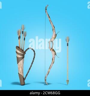 An Indian steel hunting bow with quiver and 20 arrows, 18th century Bow ...