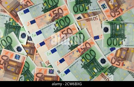 Euros Money, 50 and 100 Bank Notes Stock Photo - Alamy