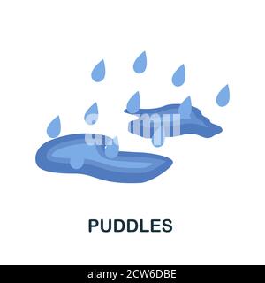 Puddle icon. Simple element from digital disruption collection. Line ...