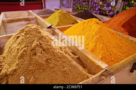 Souq, bazaar, spices, capital Manama, Kingdom of Bahrain, Persian Gulf ...