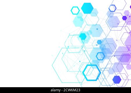 Hexagonal pattern with technical structure - Illustration Stock Photo ...