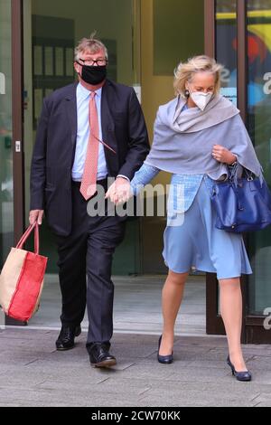 Hedge fund manager Crispin Odey leaving Westminster Magistrates' Court ...