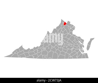Map of Clarke in Virginia Stock Photo - Alamy