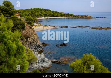Cap de Ras beach, Llançà Stock Photo - Alamy
