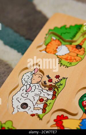 POZNAN, POLAND - Oct 30, 2015: A vertical shot of a colorful child book ...