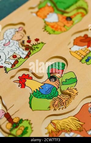 POZNAN, POLAND - Oct 30, 2015: A vertical shot of a colorful child book ...