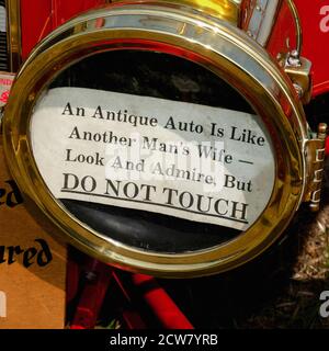 Ford Model T veteran car brass radiator shell with stamped Ford logo ...