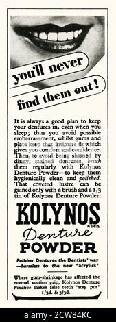 Old vintage False Teeth dental advert from 1906 - pre advertising ...