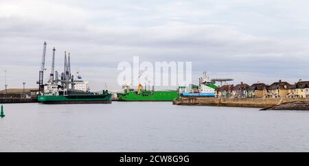 The Arklow Viking general cargo ship in the harbour at Hartlepool ...