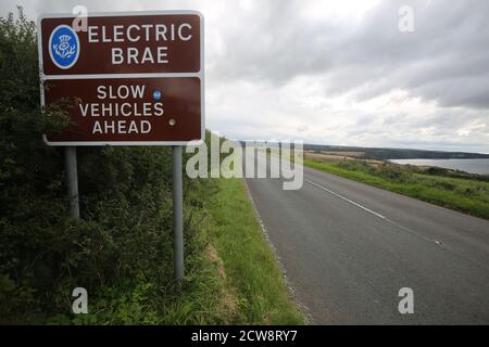 Electric Brae, Croy, A719, nr Dunure, Ayrshire, Scotland, UK The ...